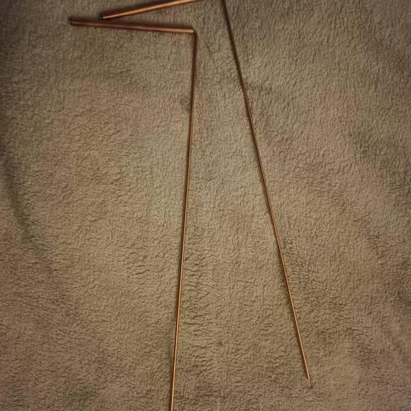 Pair 100 % Solid Copper Dowsing Rods - 2pcs Divination Rods With Wood ...