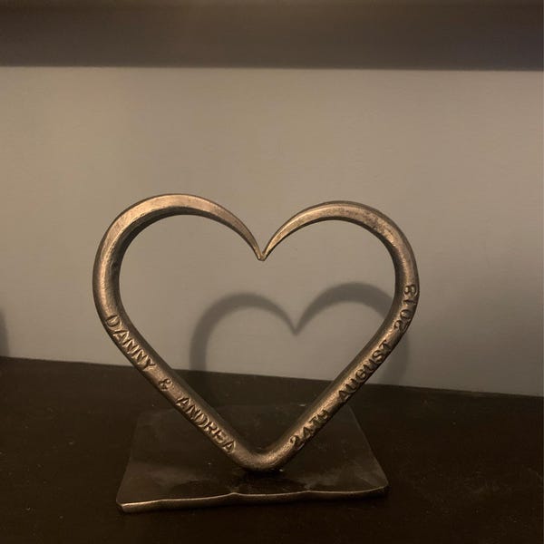 Steel Infinity Symbol 11th Year Wedding Anniversary Gift Personalised ...