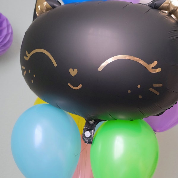 Kitty Cat Foil Balloon, Kitty Cat Giant Balloon, Halloween Balloon ...