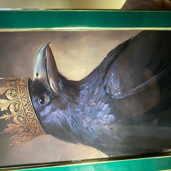 Gothic Crow King Vintage Poster, Art Poster Print, Home Decor ...