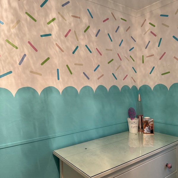 Pastel Sprinkles Wall Stickers, Sprinkles Wall Decor, Sprinkles Wall ...