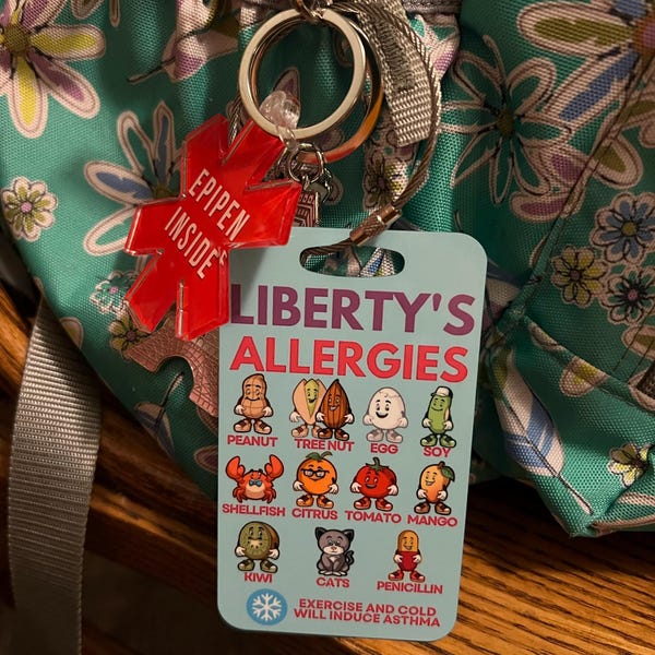 Custom Food Allergy Stickers for Lunch Boxes Labels School Children ...