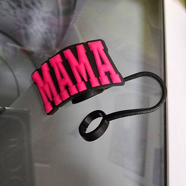 Varsity Mama Straw Topper, Pink Mama Straw Cap, Mama Straw Topper, Cute ...