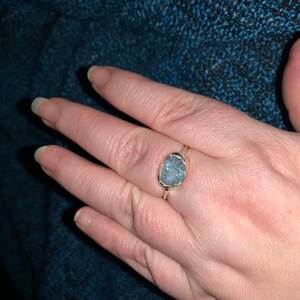 Black LAVA and Solid Gold Ring Icelandic Basalt Ring - Etsy Canada