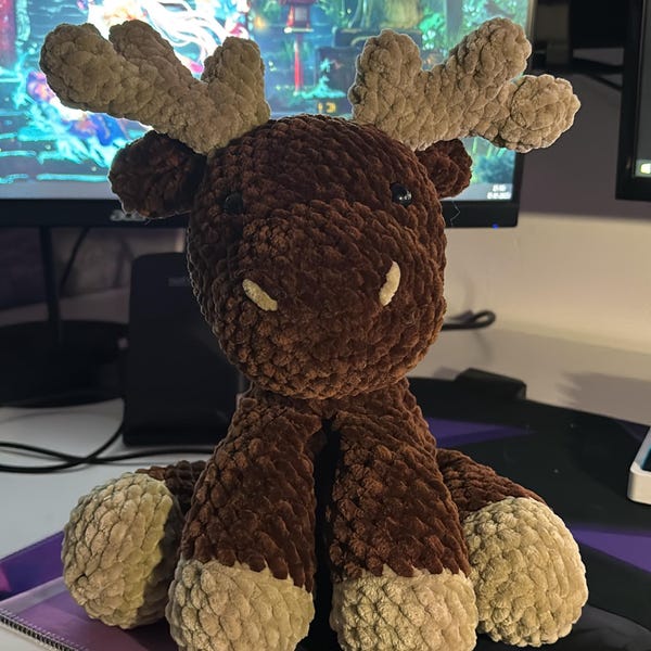 Crochet Moose Amigurumi Pattern | Moose Crochet Pattern | Woodland ...