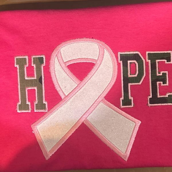 Awareness Ribbon Applique Design. Ribbon Embroidery Designs. Cancer ...