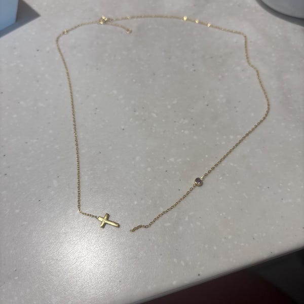 Gold Necklace, Solid Gold Chain, Tiny Gold Chain, Dainty Gold Chain ...