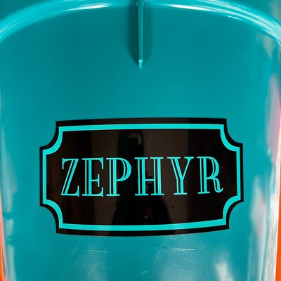 Name Plate Decals Size 3x6 Horse Bucket Labels Vinyl Name Plate Decals ...