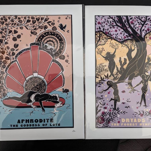 Forest Nymphs, Dryads: Greek Mythology Print, Oak Tree Nymphs, Gods and ...