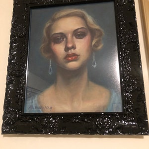 Ornate Black Lacquer Picture Frame Vintage Victorian Gothic Style A4 A3 ...