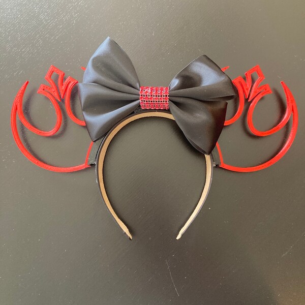 Red Star Wars Rebel Disney Ears - Etsy