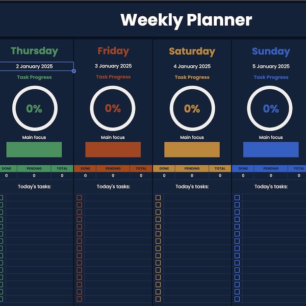 Weekly Planner, Daily Schedule Planner, Task Tracker, to Do List, Daily ...