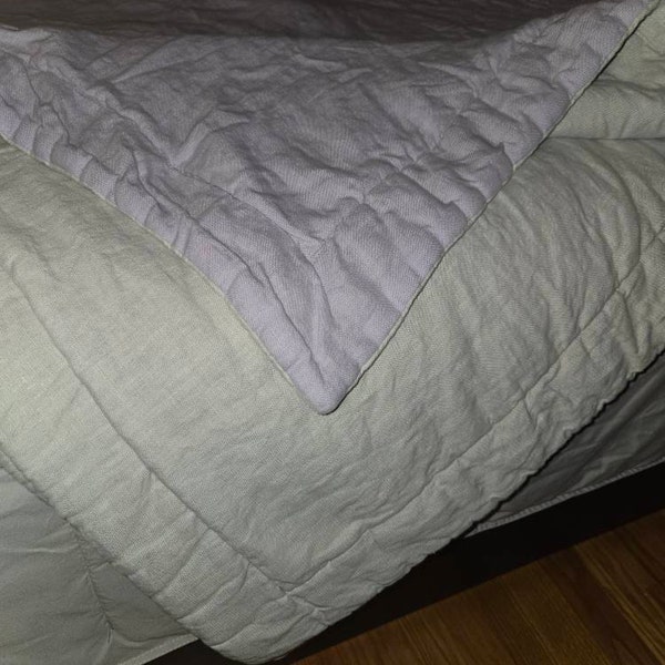 Raspberry Linen Bedding Set 1 Duvet Cover and 2 Pillowcases Softened ...