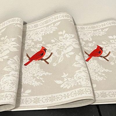 Cardinal on Tree Branch Machine Embroidery Design Christmas - Etsy