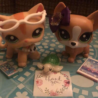 Littlest Pet Shop LPS 12 PC Clothes PINK Accessories Grab Bag Custom ...