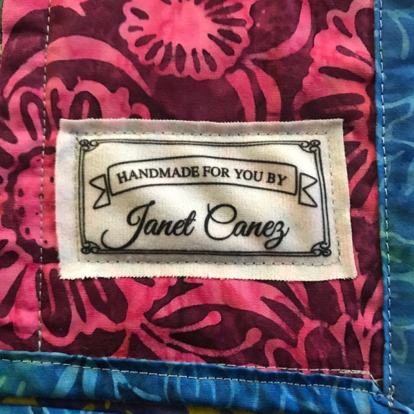 Personalized Handmade Quilt Label, Custom Quilt Tag, Handmade for You ...