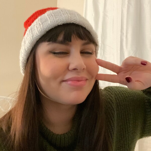 DIY- Knitting PATTERN #150: Santa's Elf Knit Hat With Pom-pom Pattern ...