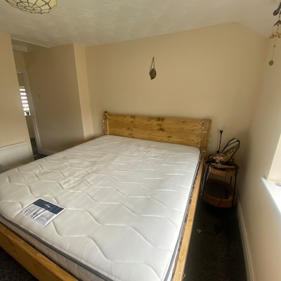 The Heart Bed Frame Chunky Reclaimed Pine Wood With Footboard All Sizes ...