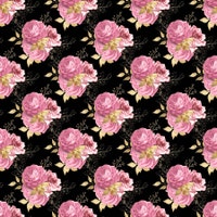 Pink and Gold Floral Digital Paper, Seamless Gold and Pink Rose ...