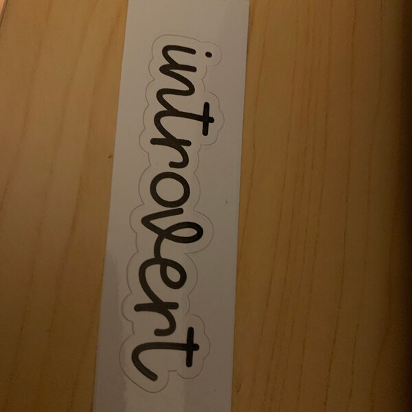 Introvert Sticker, Introvert Decal, Sarcastic Stickers, Laptop Decal ...