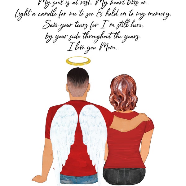 Custom LOSS OF SON Memorial Print-mom and Son Memorial Remembrance-son ...