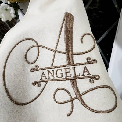 Amara Split Monogram Embroidery Alphabet PLUS Montage Mini Font Digital ...