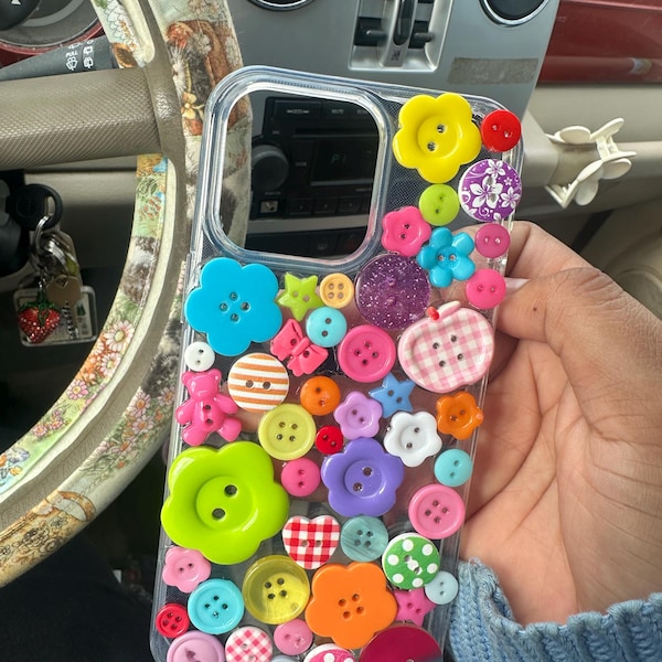 Custom Button Phone Case - Etsy