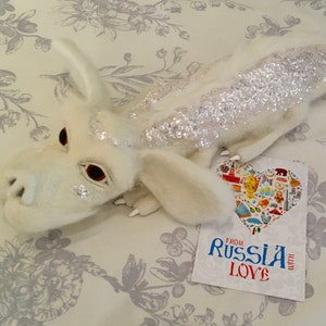 Sleeping Dragon Toy White Realistic Dragon Toy Cute Plush | Etsy