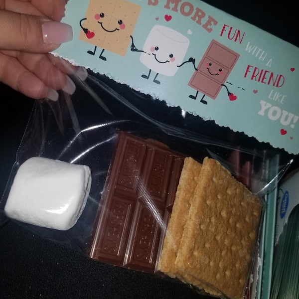 PRINTABLE Smores Valentines Day Kid Gifts for School Valentines ...