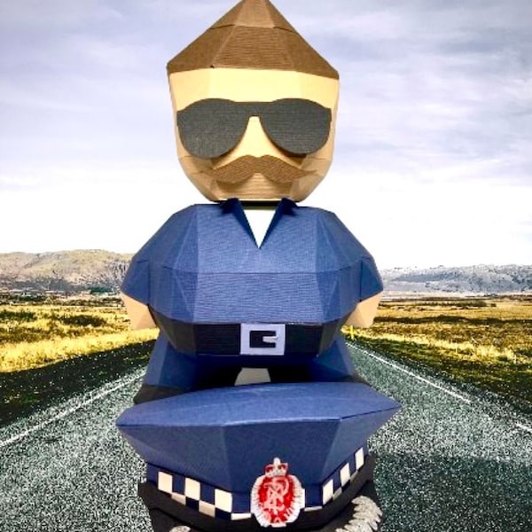 3d Papercraft SVG Police Officer Gifts, Low Poly SVG Files for Cricut ...