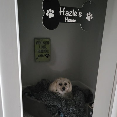 Dog Name Plate Crate Pet Tag Doghouse Sign Kennel Pet Name Pet ID ...