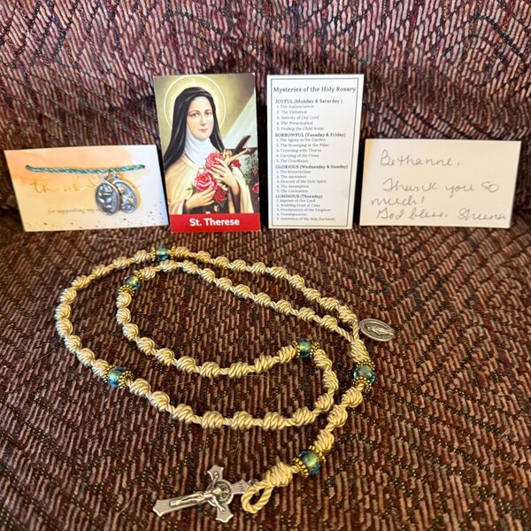 PREPARE Knotted Rosary | Rope Rosary |twine Rosary | Cord Rosary ...