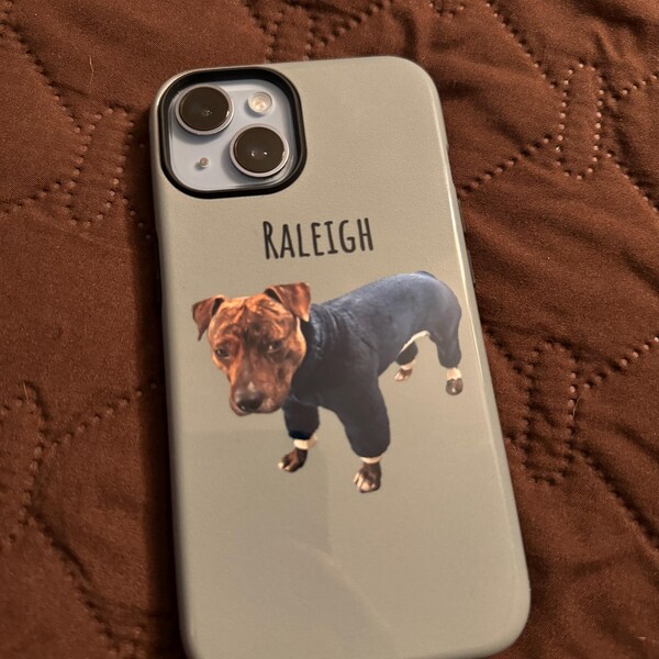 Custom Pet Phone Case Using Pet Photo + Name Custom Dog Phone Case ...