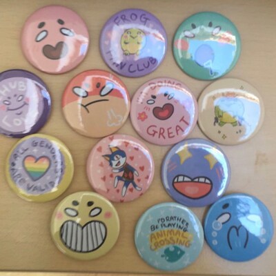 Frog Fan Club Button Badge - Etsy
