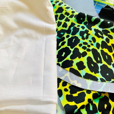 Bright Multi-color Abstract Cheetah Pattern on Heavy Stretch Nylon ...