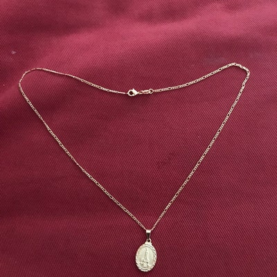 Virgin Mary Necklace, Miraculous Mary Necklace, Mary Pendant, Saint ...