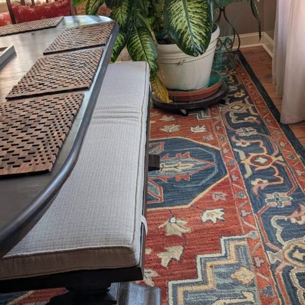 Custom Bench Cushion With High Performance Fabric Crypton Kitchen ...