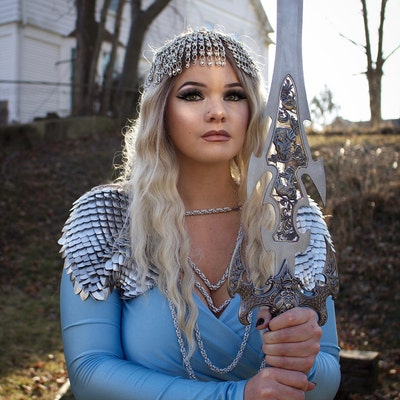 The Raven-feathers Scale Mail Chainmail Fantasy LARP Pauldrons ...