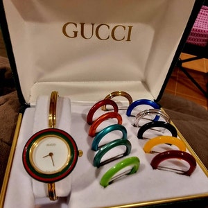 Vintage Gucci Multi Bezel Swiss Watch Cert. of Authenticity - Etsy