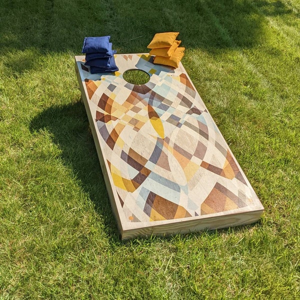 Retro Stained Color Me Cornhole Set With Bags - Cornhole Set - Quality ...