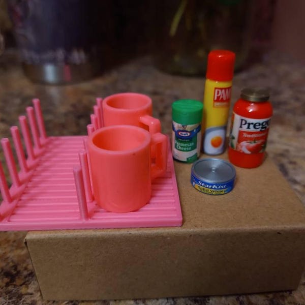 Miniature 1:6 Cooking Oils Mini Olive Oil Miniature Cooking Dollhouse ...