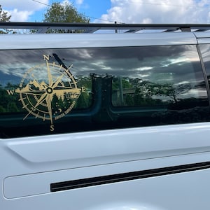 Compass and Mount Sticker, Camper Van Sticker, Car Caravan Vinyl Decal ...