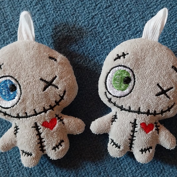 Monster Voo Doo Doll Stuffie Snap Tab, 4x4 Halloween ITH Embroidery ...