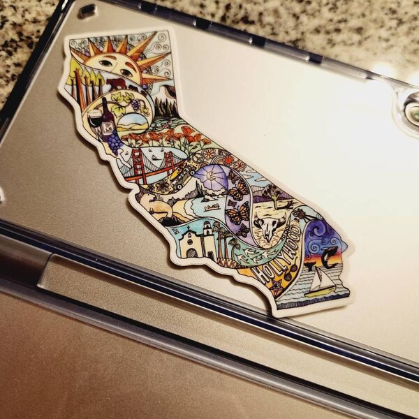 California Vinyl Sticker, California Decal, Laptop Decal, California ...