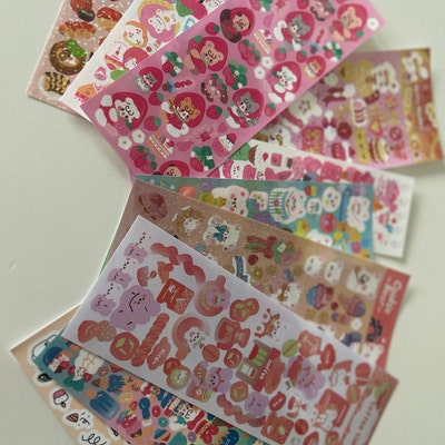 20 Korean Stickers Sheet Package Set Mystery Kawaii Stickers Pack Polco ...