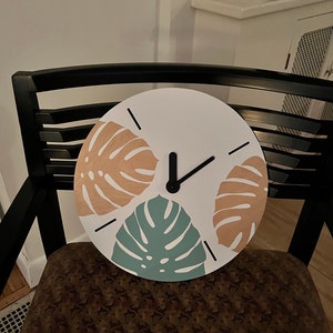 Scandi Wall Clock With Pastel Colors Minimalist Wooden Clock | Etsy