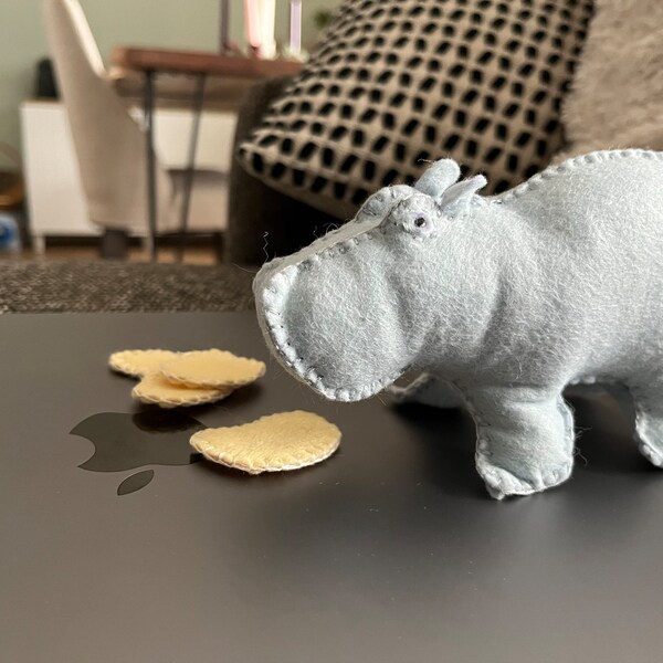 DIY Felt Hand Stitching Kit House Hippo - Etsy