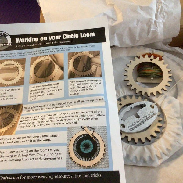 3 Pack of Circle Looms - Wooden Looms, Weaving Frames, Round Looms ...