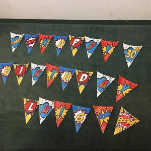 SUPERHERO Party Banners ONLY Printable Superhero Birthday Banner ...