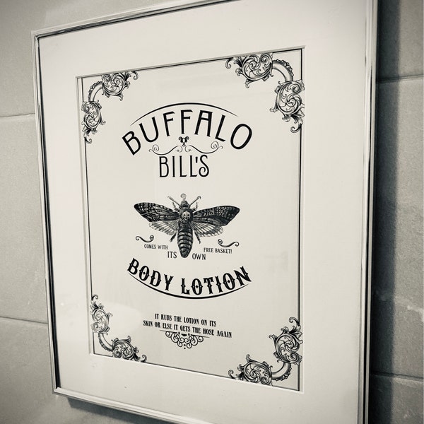 Buffalo Bill's Body Lotion Printable Wall Art | Downloadable Prints ...